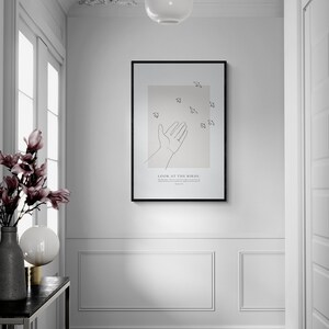Christian Wall Art Look at the Birds Bible Art Jesus Digital Print ...