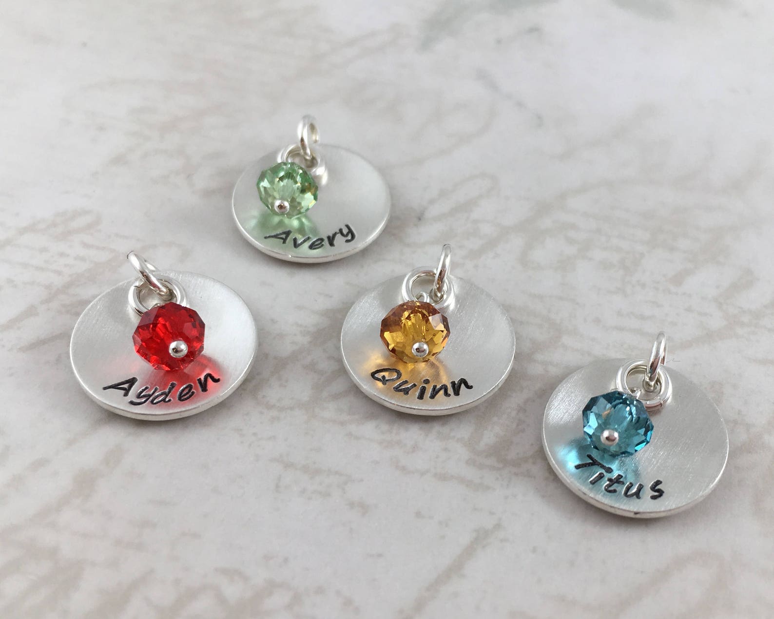 Inspirational Custom Handmade Sterling Silver Name Charm With - Etsy