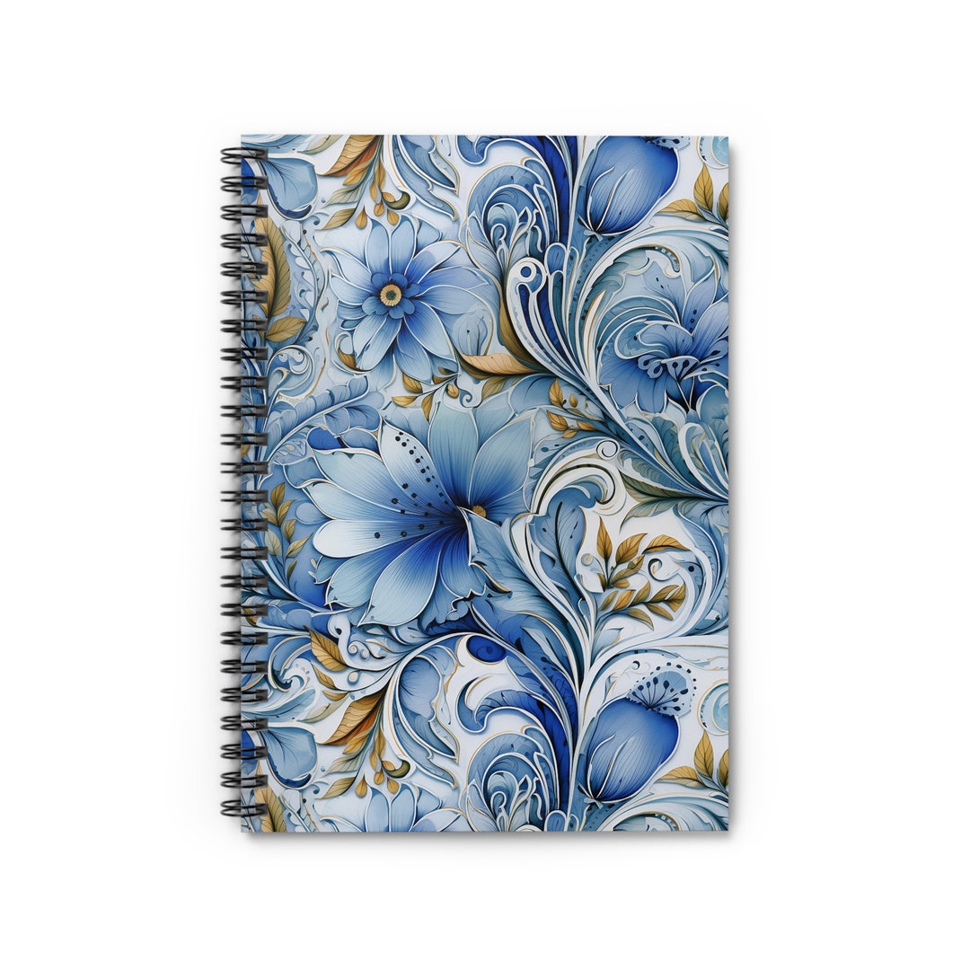 Vintage Motifs Notebook - Spiral Notebook With Ruled Lines, 6x8 Inches ...