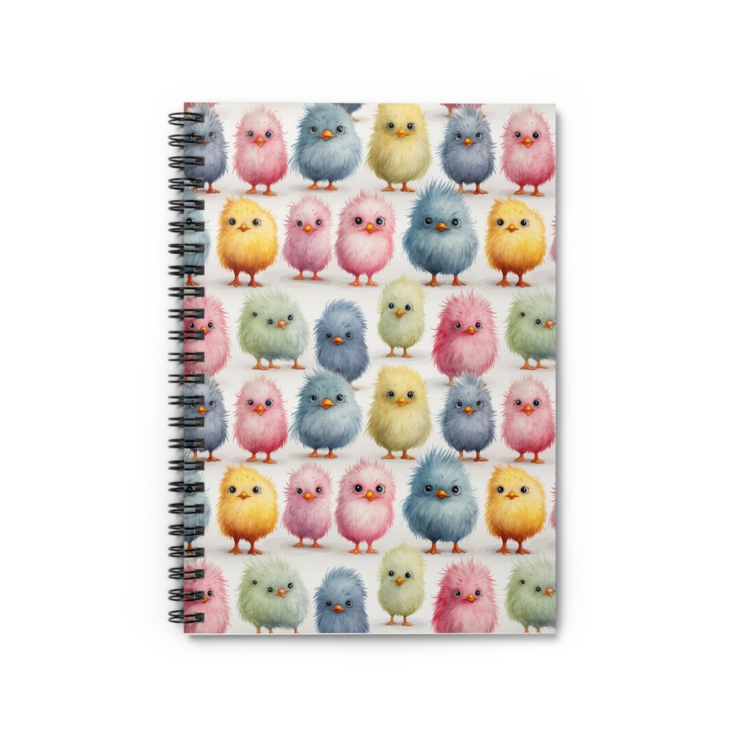 Colorful Baby Chicks Notebook - Spiral Notebook With Ruled Lines, 6x8 ...
