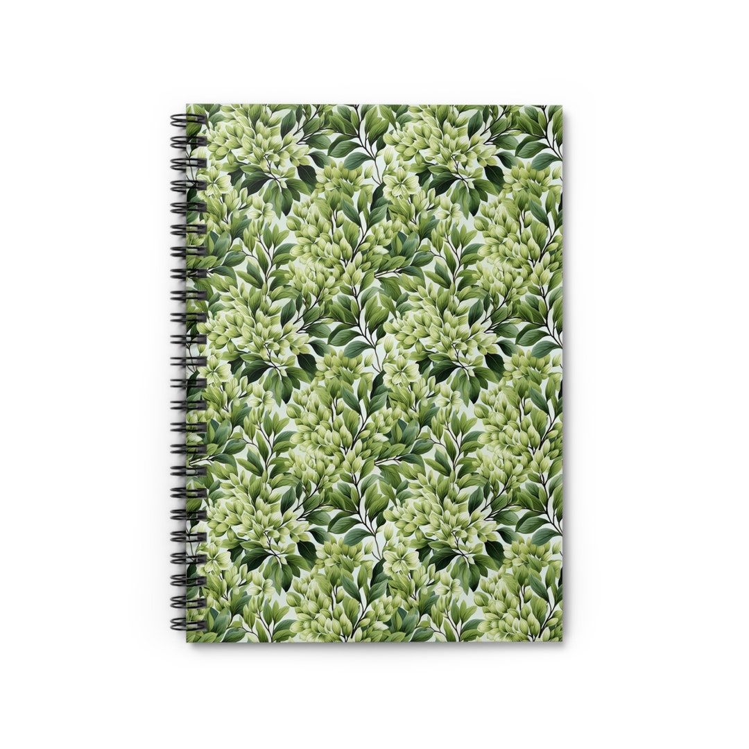 Little Green Oasis Notebook - Spiral Notebook With Ruled Lines, 6x8 ...
