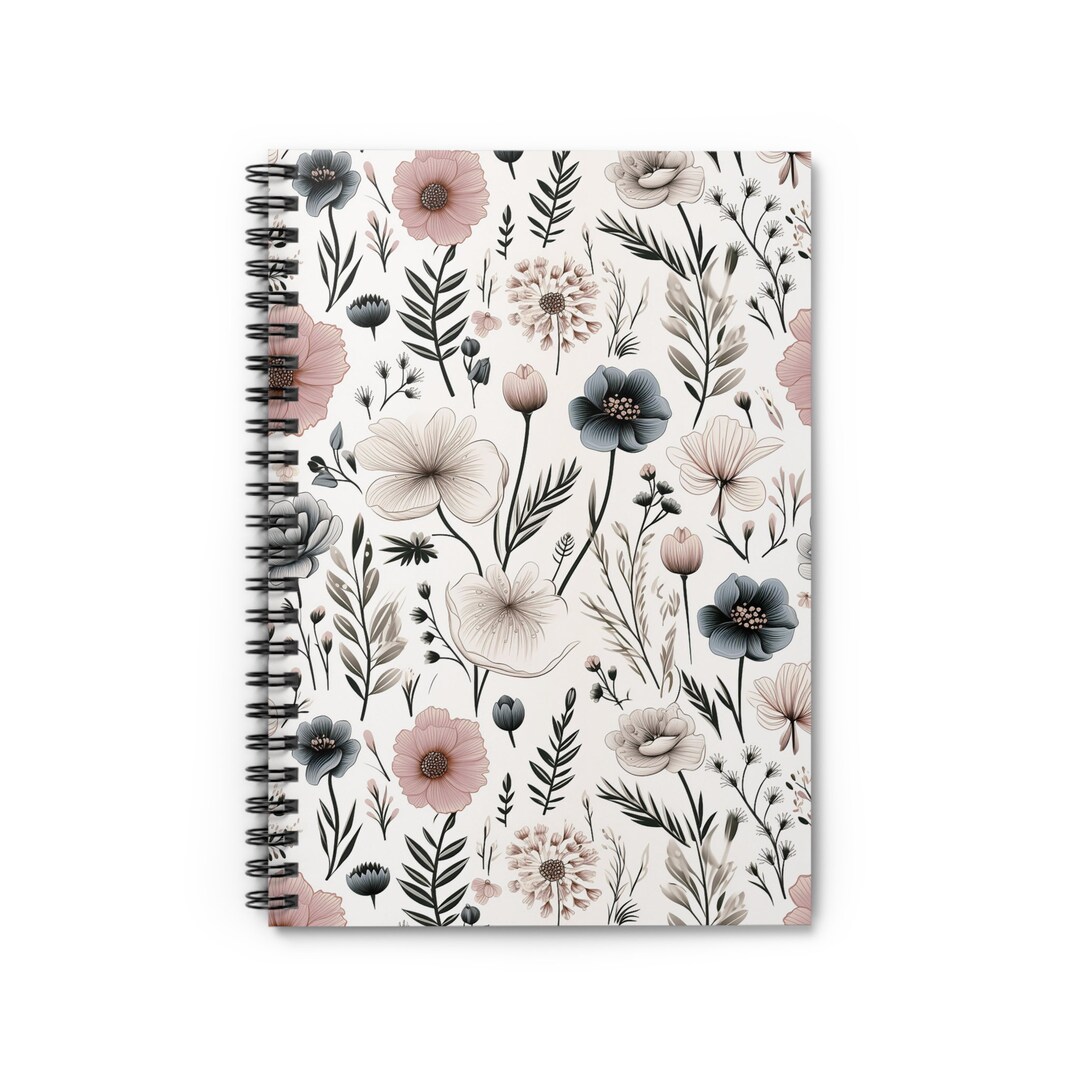 Dainty Blossom Ballet Notebook - Spiral Notebook With Ruled Lines, 6x8 ...