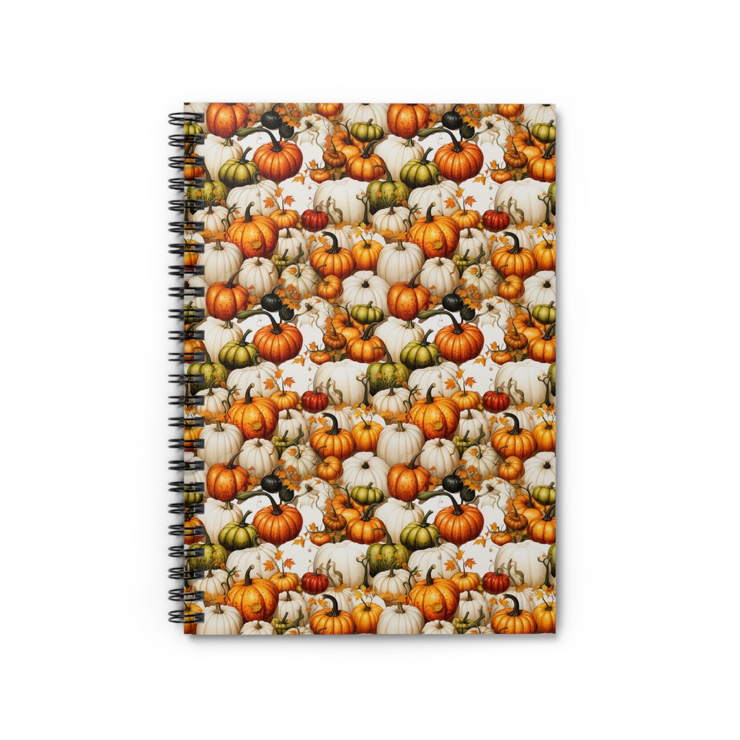 Fun Festive Pumpkins Notebook Spiral Notebook With Ruled Lines, 6x8 ...