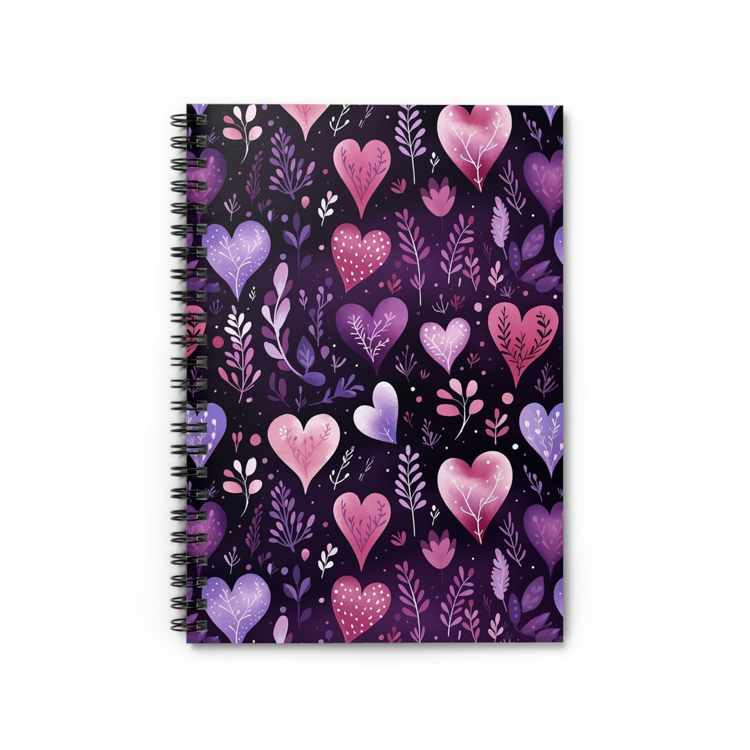 Heart Harmony Spiral Notebook With Ruled Lines, 6x8 Inches - Blank ...