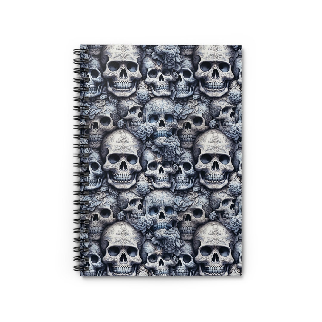 Disturbing Sugar Skulls Notebook Spiral Notebook With Ruled Lines, 6x8 ...
