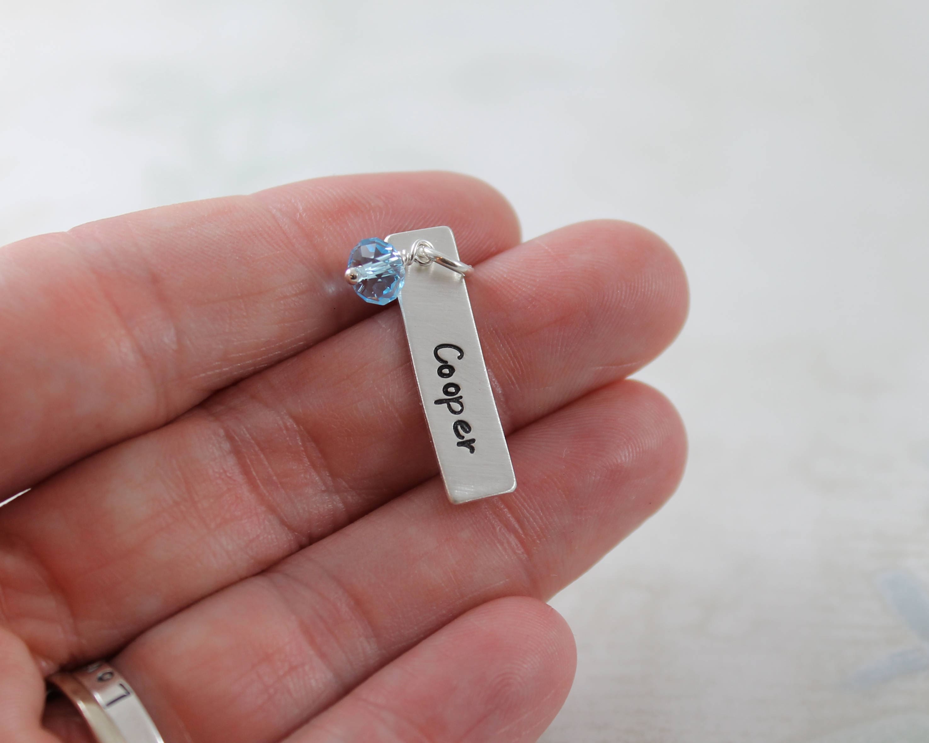 Inspirational Custom handmade bar charm with name and | Etsy