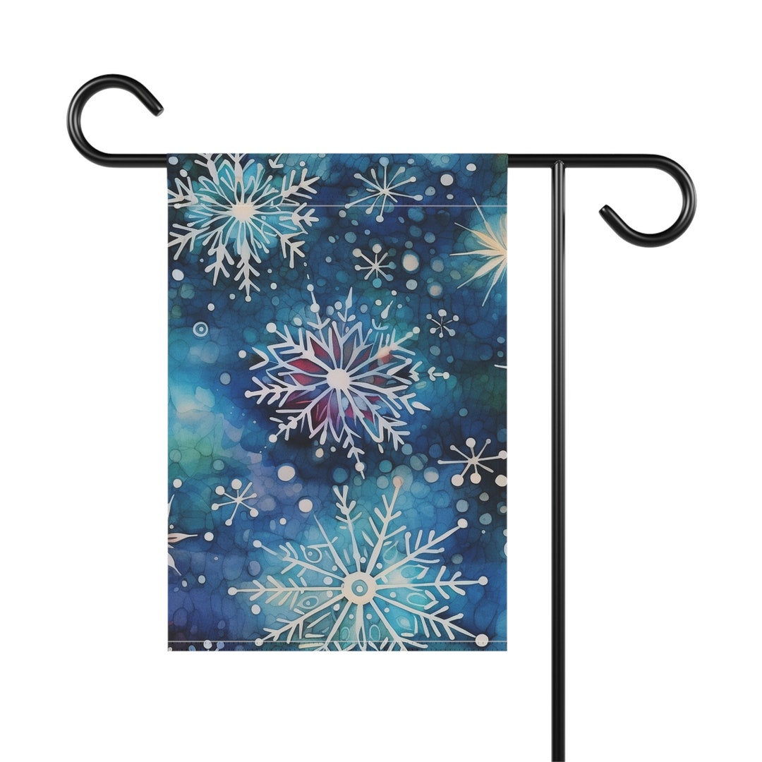 Frozen Filigree Garden & House Banner, Yard Flag, Lawn Sign - Canvas ...