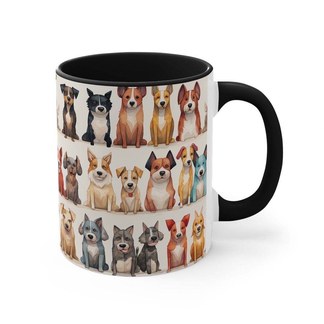 Fabulous Dogs Coffee Mug Dog Mom Mug Colorful Dogs Mug Dog Mom Gift Dog ...