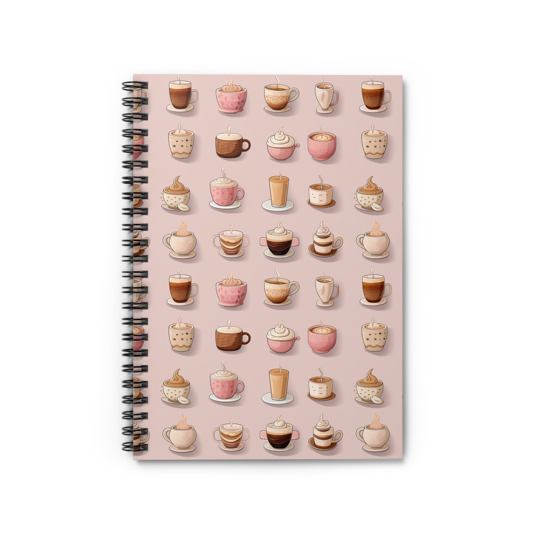 Blush Brew Haven - Spiral Notebook With Ruled Lines, 6x8 Inches ...