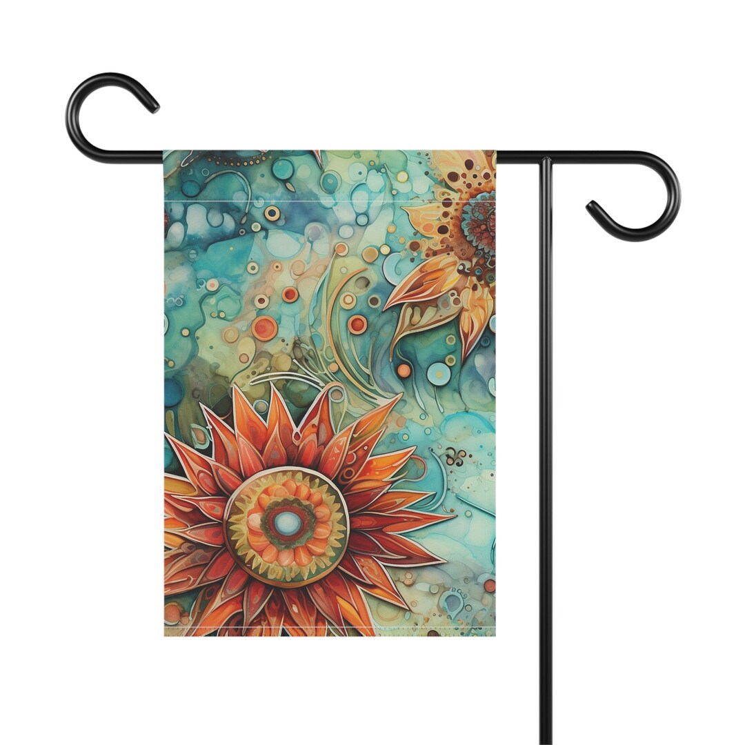 Radiant Colorful Floral Garden & House Banner, Yard Flag, Lawn Sign ...