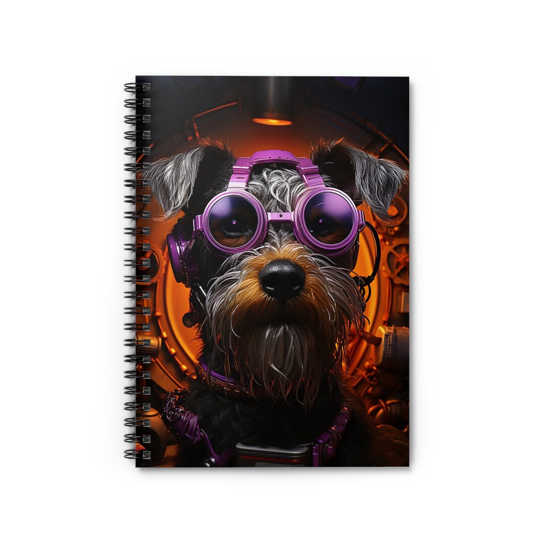 Schnauzer Spiral Notebook Ruled Lines Journal Notebook Stationary Gift ...