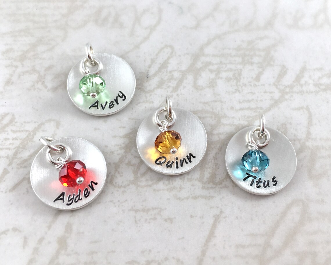 Inspirational Custom Handmade Sterling Silver Name Charm With - Etsy