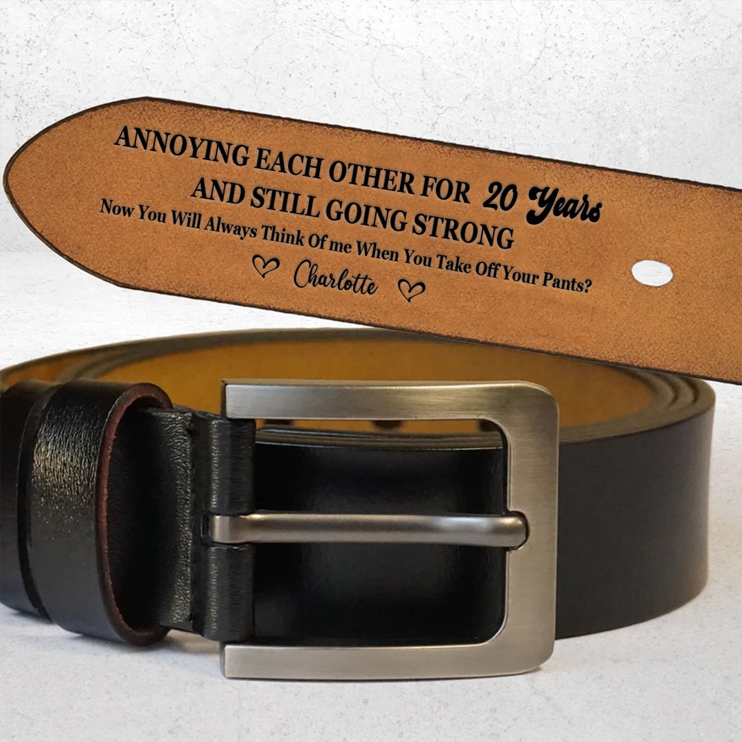 Personalized Dad Engraved Leather Belt, Father's Day Gifts Funny, Gift ...