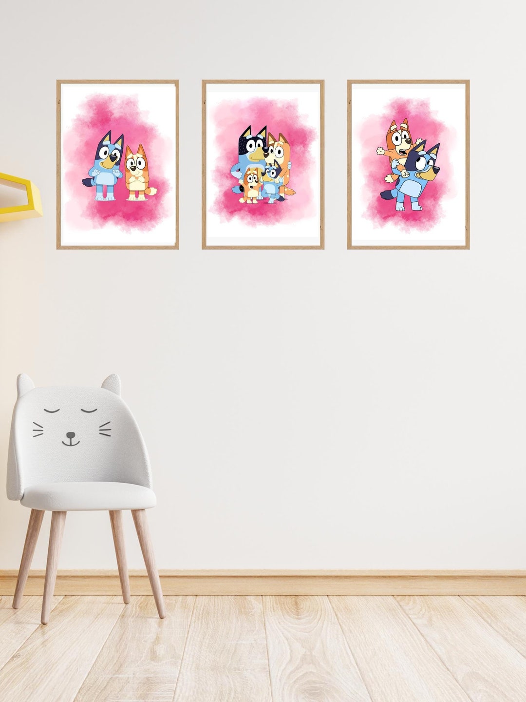 Set of 3 Bluey Prints Bluey Wall Art Kids Room Prints - Etsy
