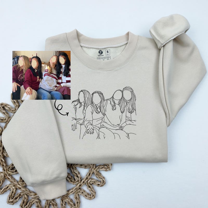 Embroidered Sweatshirt - Etsy