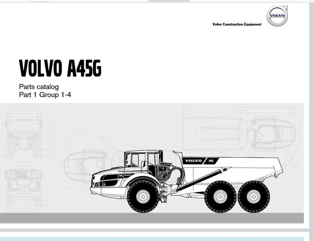 Volvo A45G Articulated Dump Truck ADT Parts Catalog Manual Instant ...