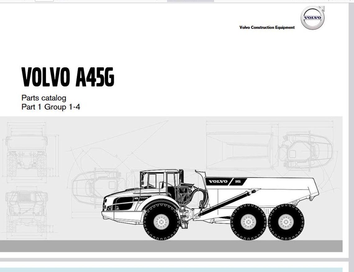 Volvo A45G Articulated Dump Truck ADT Parts Catalog Manual Instant ...