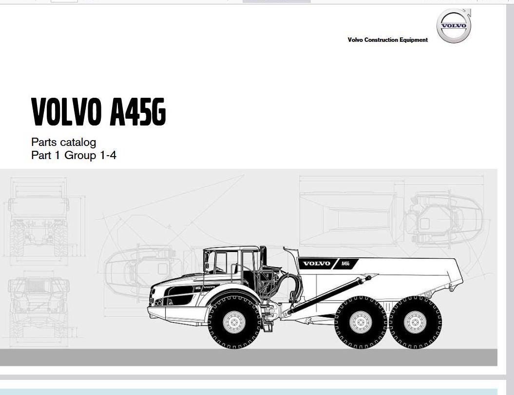 Volvo A45G Articulated Dump Truck ADT Parts Catalog Manual Instant ...
