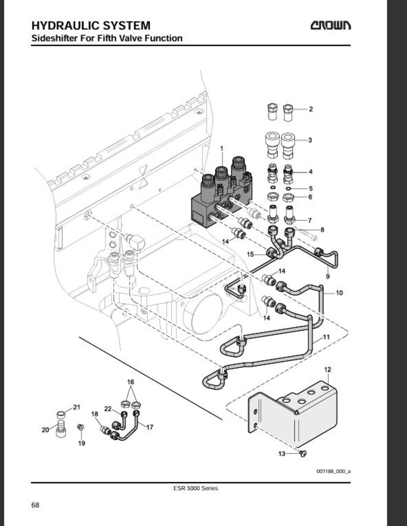 Crown ESR-5000, ESR-5000S Pallet Jack Forklift Spare Parts Catalog ...
