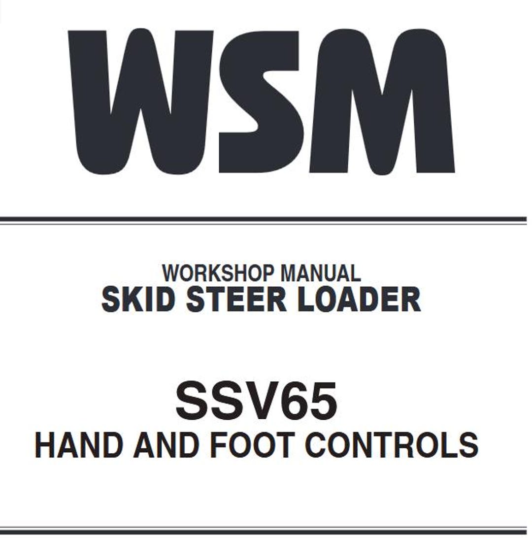 WSM - SSV65 Kubota Skid Steer Loaders Workshop Manual Service Repair ...