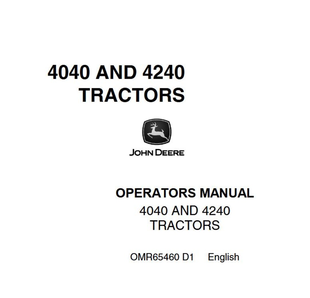 Operators - 4040 4240 John Deere Lawn Mower Tractors Owners Users ...