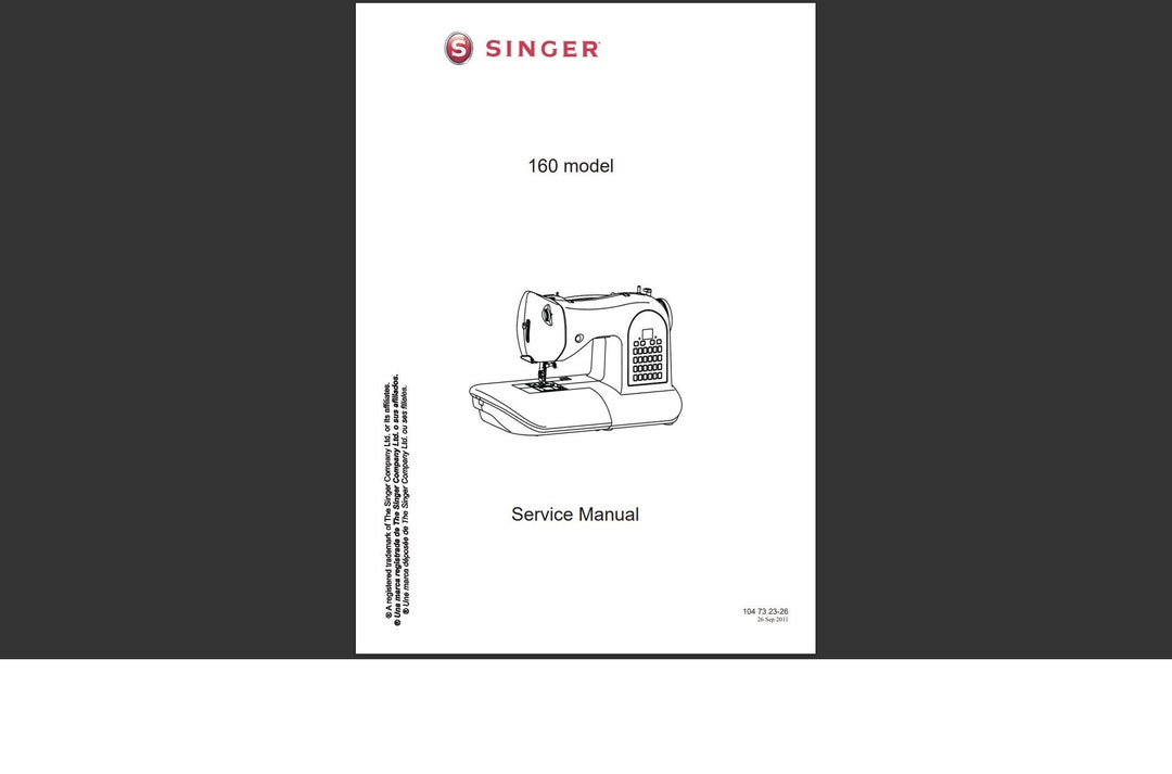 Singer 160 Sewing Machine Service Manual - Repair Manual - English - Etsy