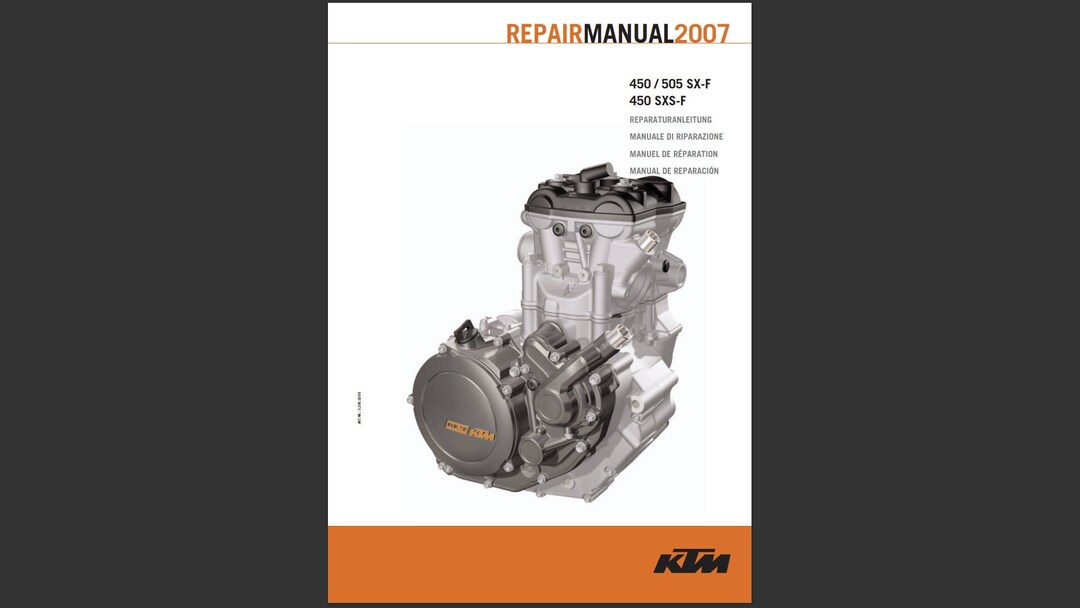 2007 - KTM 450 505 SX-F SXS-F - Engine Workshop Repair Service Manual ...
