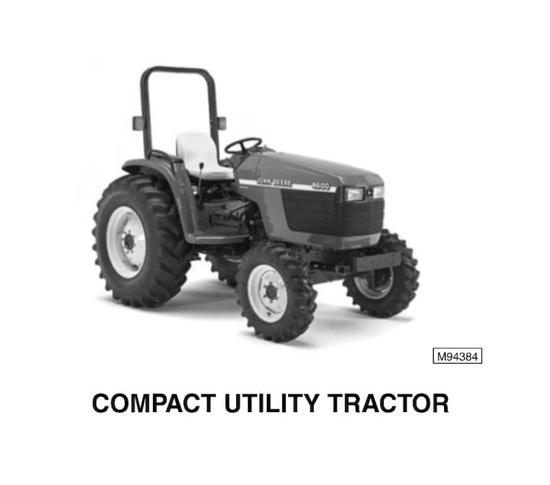 TM1679 4500 4600 4700 John Deere Compact Utility Tractor Technical ...