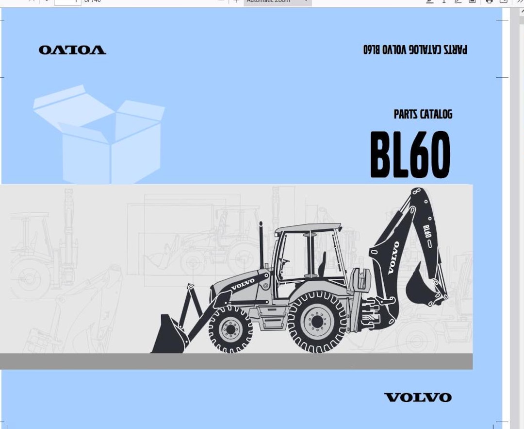 Volvo BL60 Backhoe Loader Parts Catalog Manual Instant Download PDF - Etsy