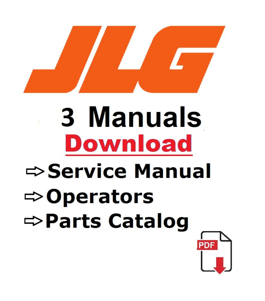 JLG T350, T500J Boom Lift Service Manual Operators Manual Parts Catalog ...