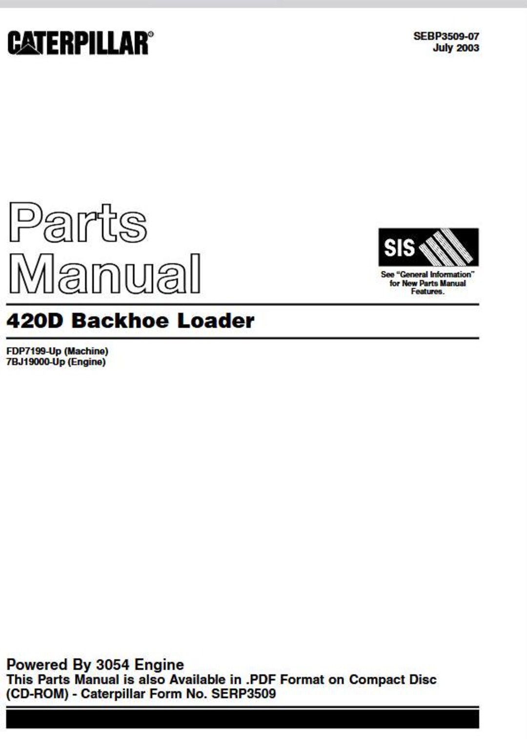CAT 420D Backhoe Loader Parts Catalog Caterpillar Manual PDF Download - Etsy