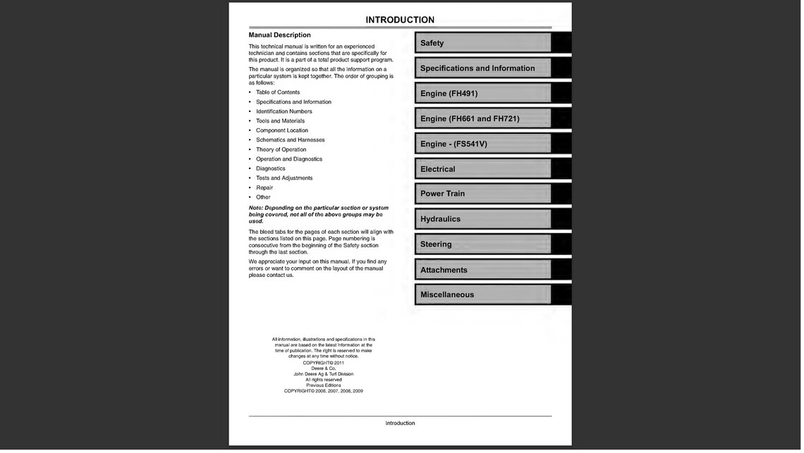 John Deere X300, X310, X304, X320, X324, X340, X360 Select Series Lawn ...