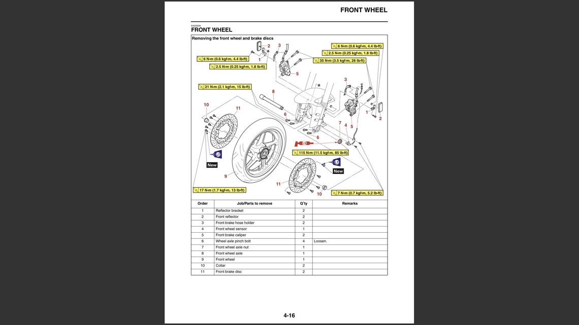 Yamaha YZF R6 2017-2019 Repair Manual Service Workshop Maintenance Pdf Download - Etsy