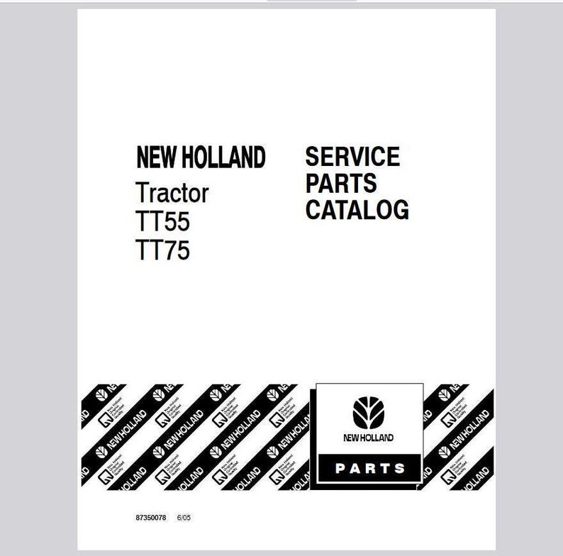 TT55 TT75 PARTS Catalog for New Holland PDF - Etsy