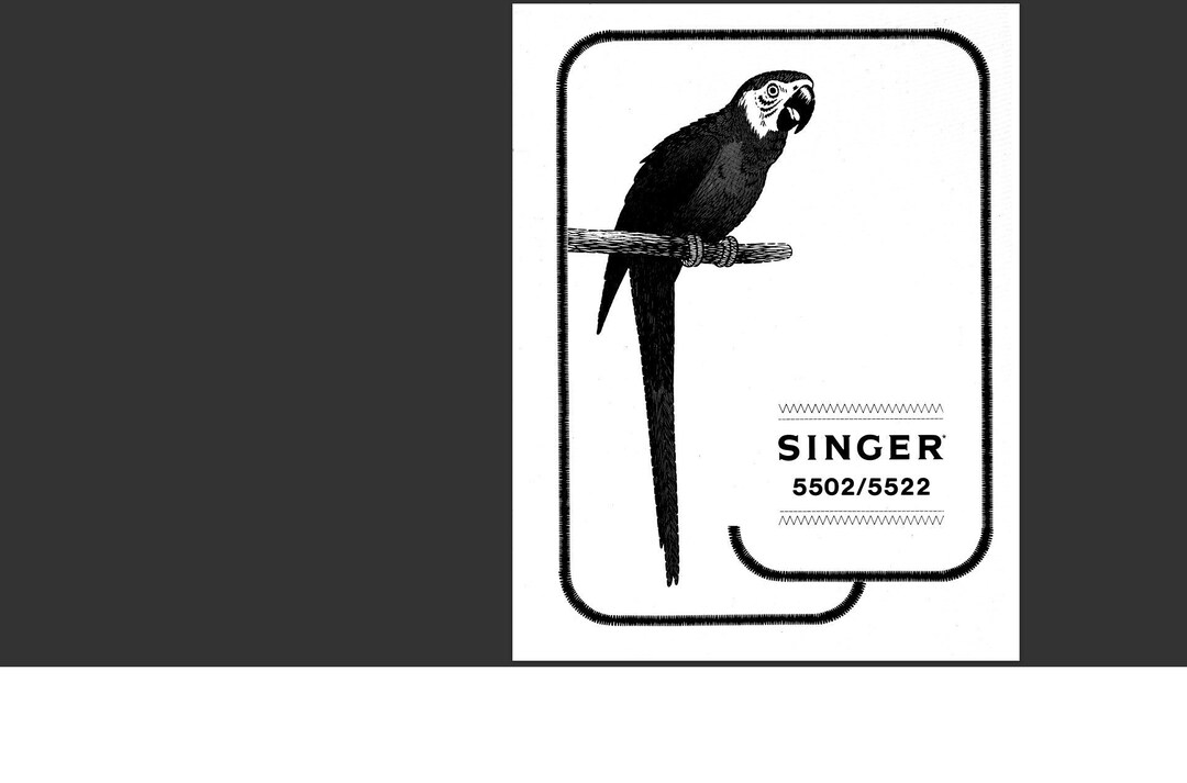SINGER Sewing Machine Manual Model 5502/5522 Owner's Manual Digital ...