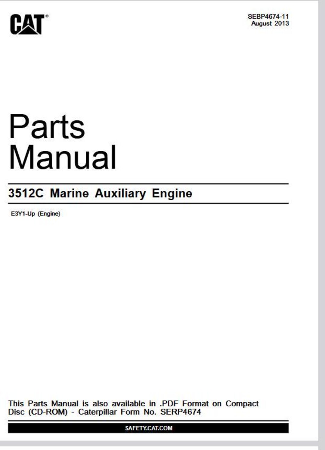 CAT 3512C Marine Engine Parts Catalog Caterpillar Manual PDF Download ...