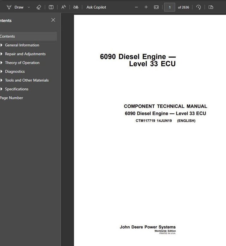 6090 Diesel Engine Technical Manual CTM117719 PDF - Etsy