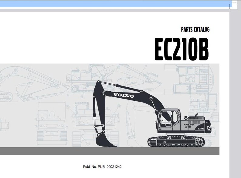 Volvo EC210B + Prime Excavator Parts Catalog Manual Instant Download ...