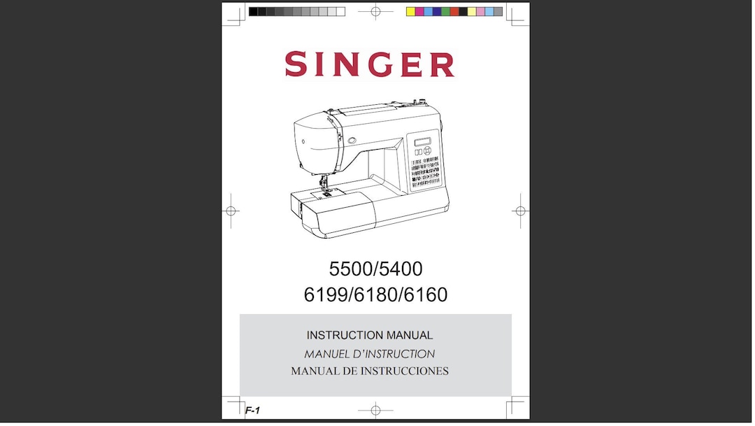 SINGER 5400 5500 6160 6180 6199 Instruction Manual Sewing Machines in ...