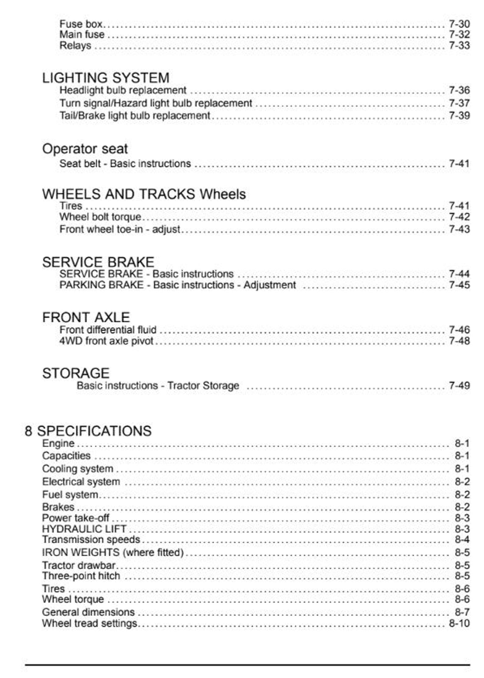 New Holland Boomer 8N Tractors Operators and Maintenance Manual PDF ...