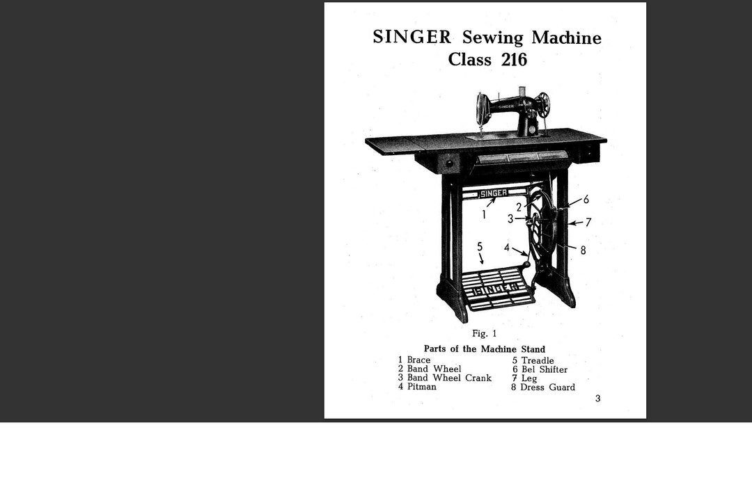 Singer 216G Sewing Machine Instruction Manual - User Manual Zig Zag ...