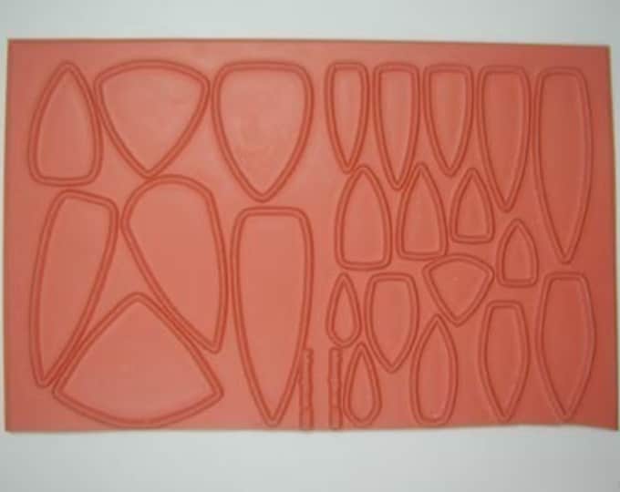 Triangle Shields Unmounted Rubber Stamp for Crafts in Polymer, Metal ...