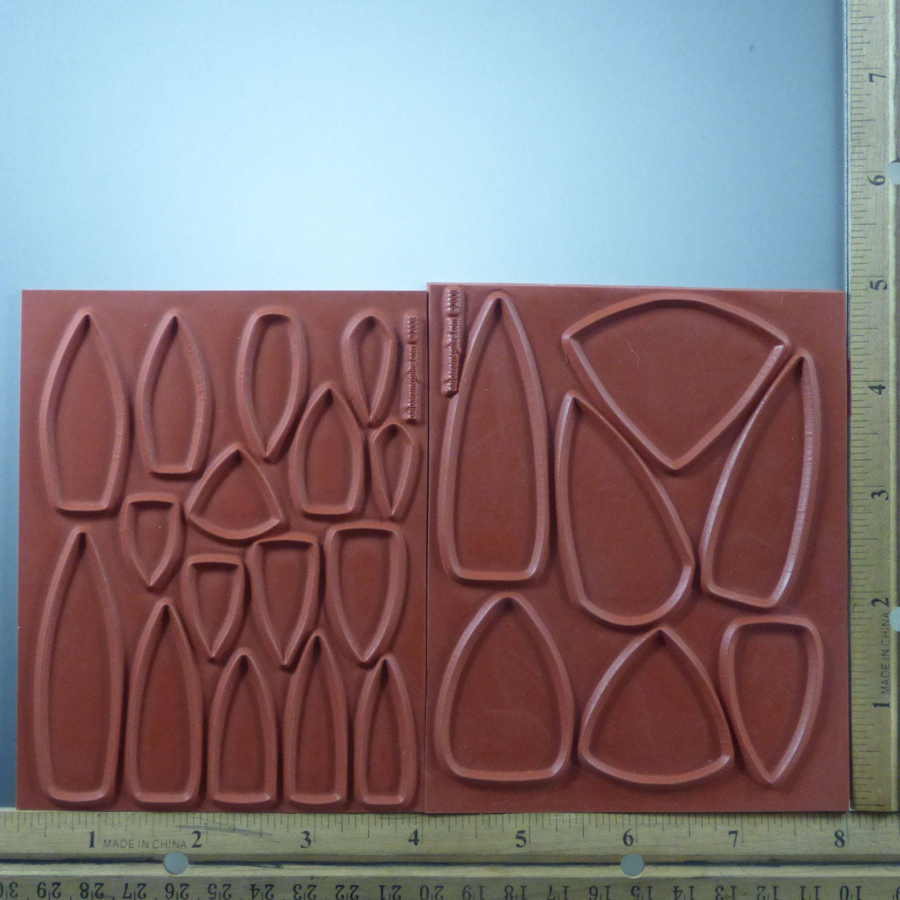 Triangle Shields Unmounted Rubber Stamp for Crafts in Polymer, Metal ...