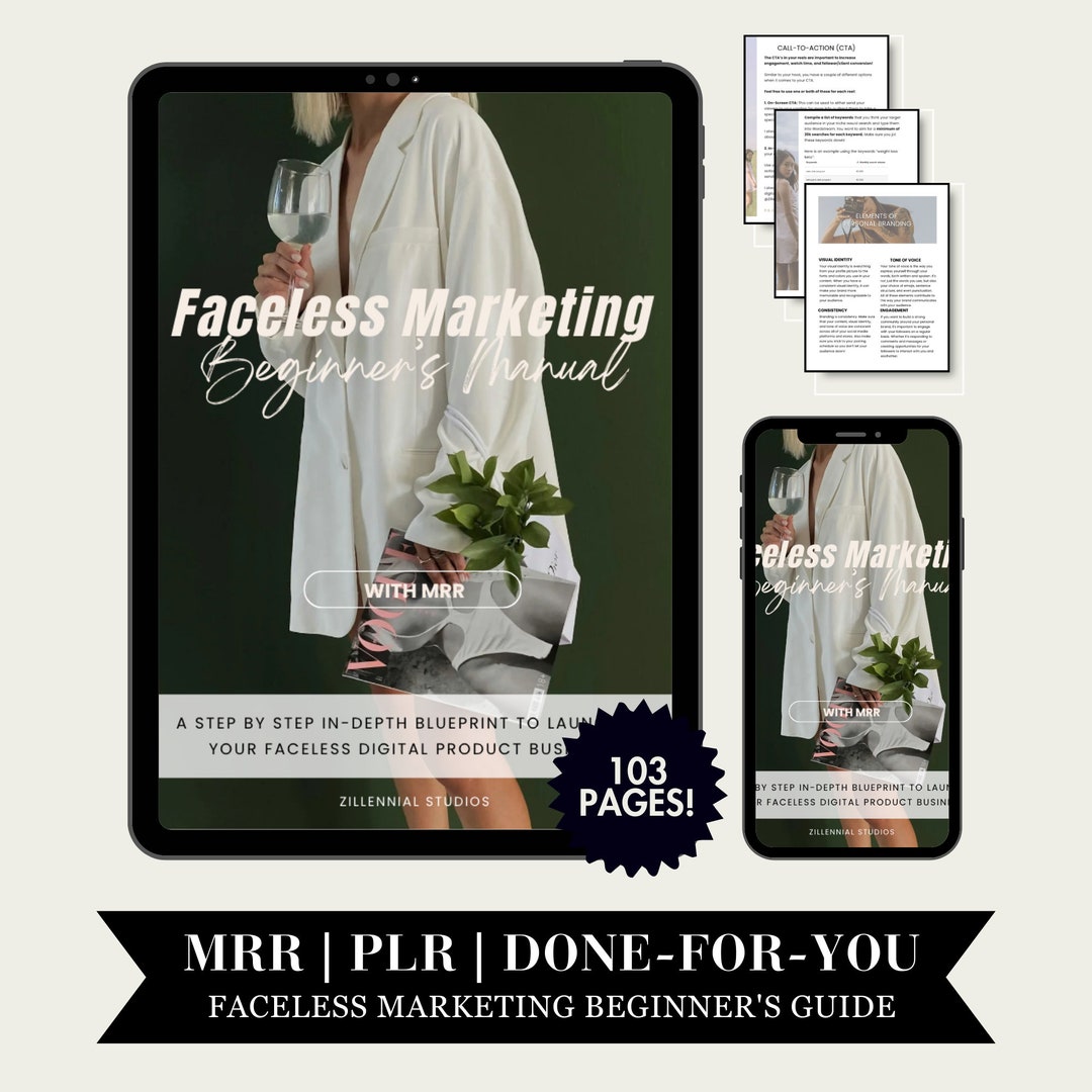 Faceless Marketing Beginner's Guide With Master Resell Rights MRR and ...