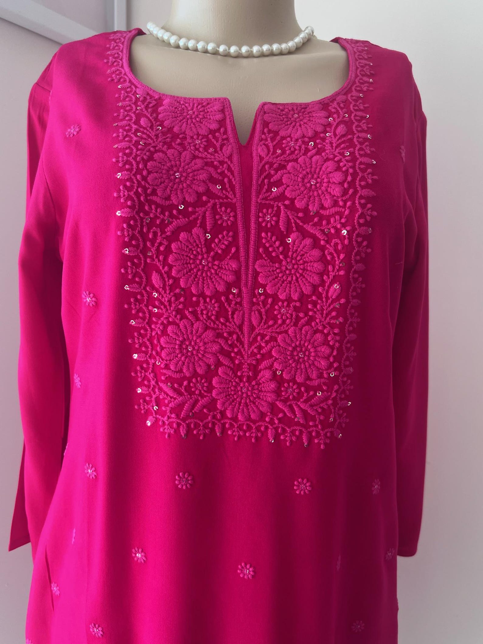 Chikankari Kurti / Tunics . Minimal Sequin Work . Perfect Option for ...