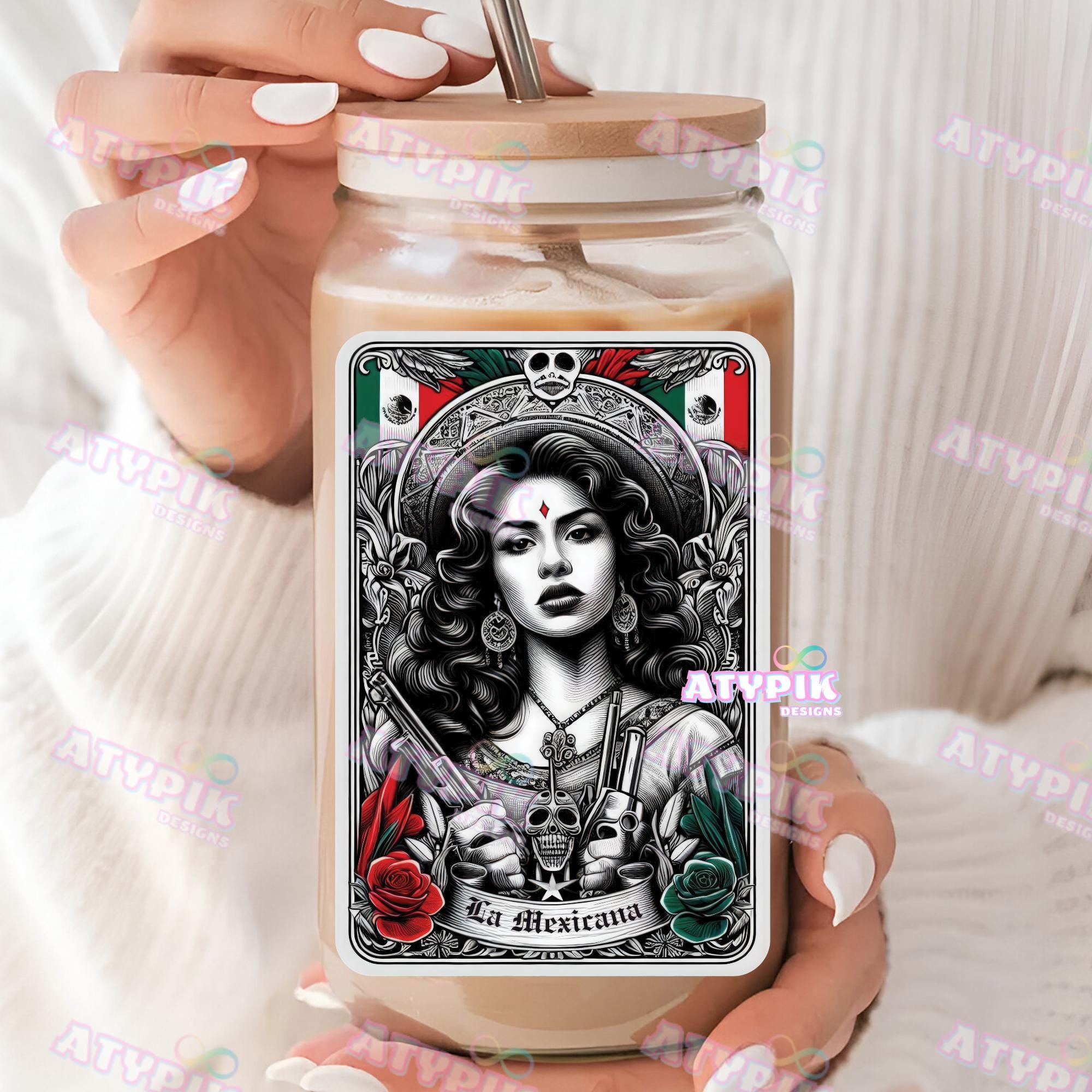 La Mexicana Tarot Card Png Digital Download Chicana Chicano Art Mexican ...