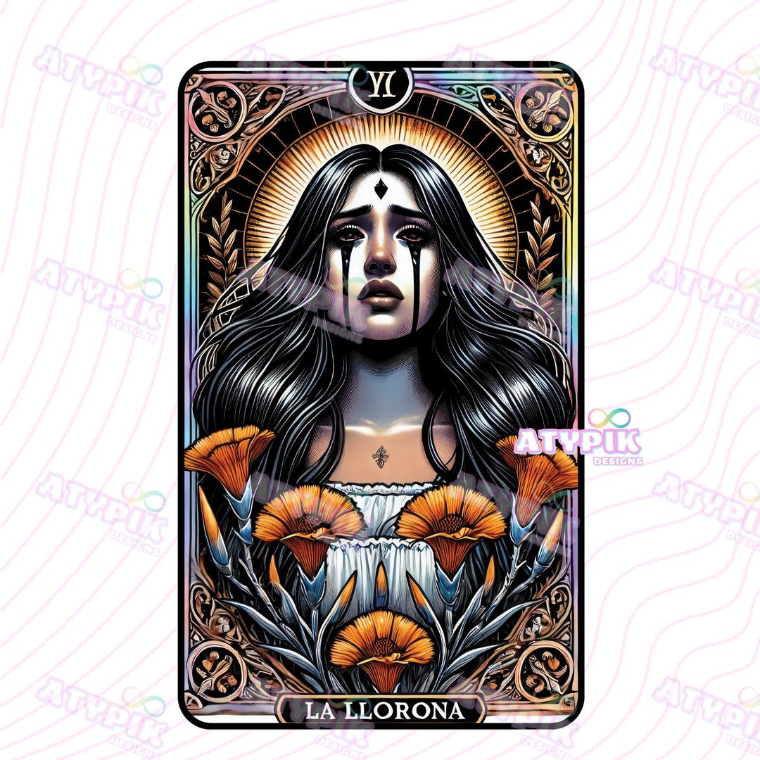 La Llorona Latina PNG, Spanish PNG, Tarot Card Mexican Loteria Card ...