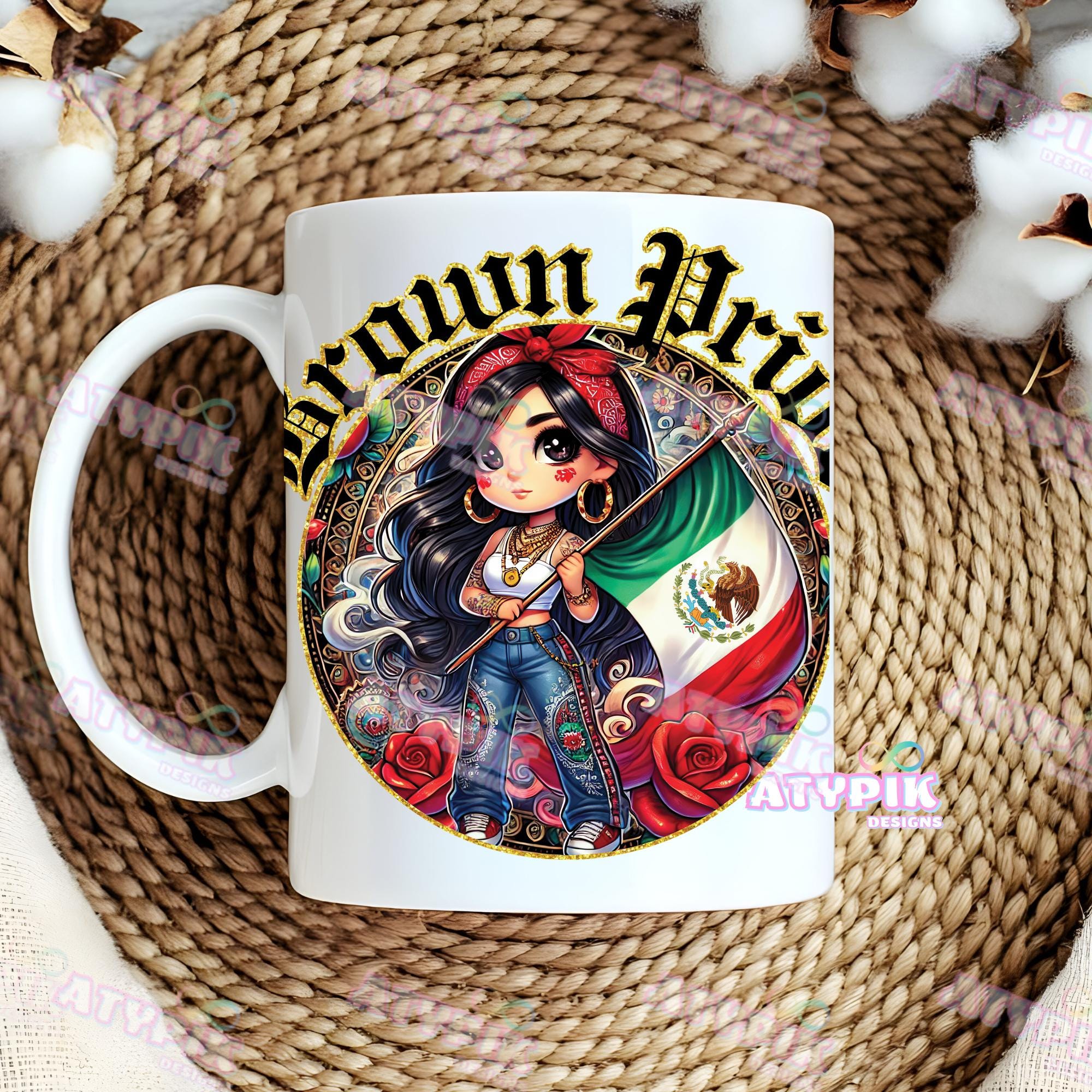 Brown Pride PNG Chicana Chola Chibi Style Digital Download Latina Shirt ...