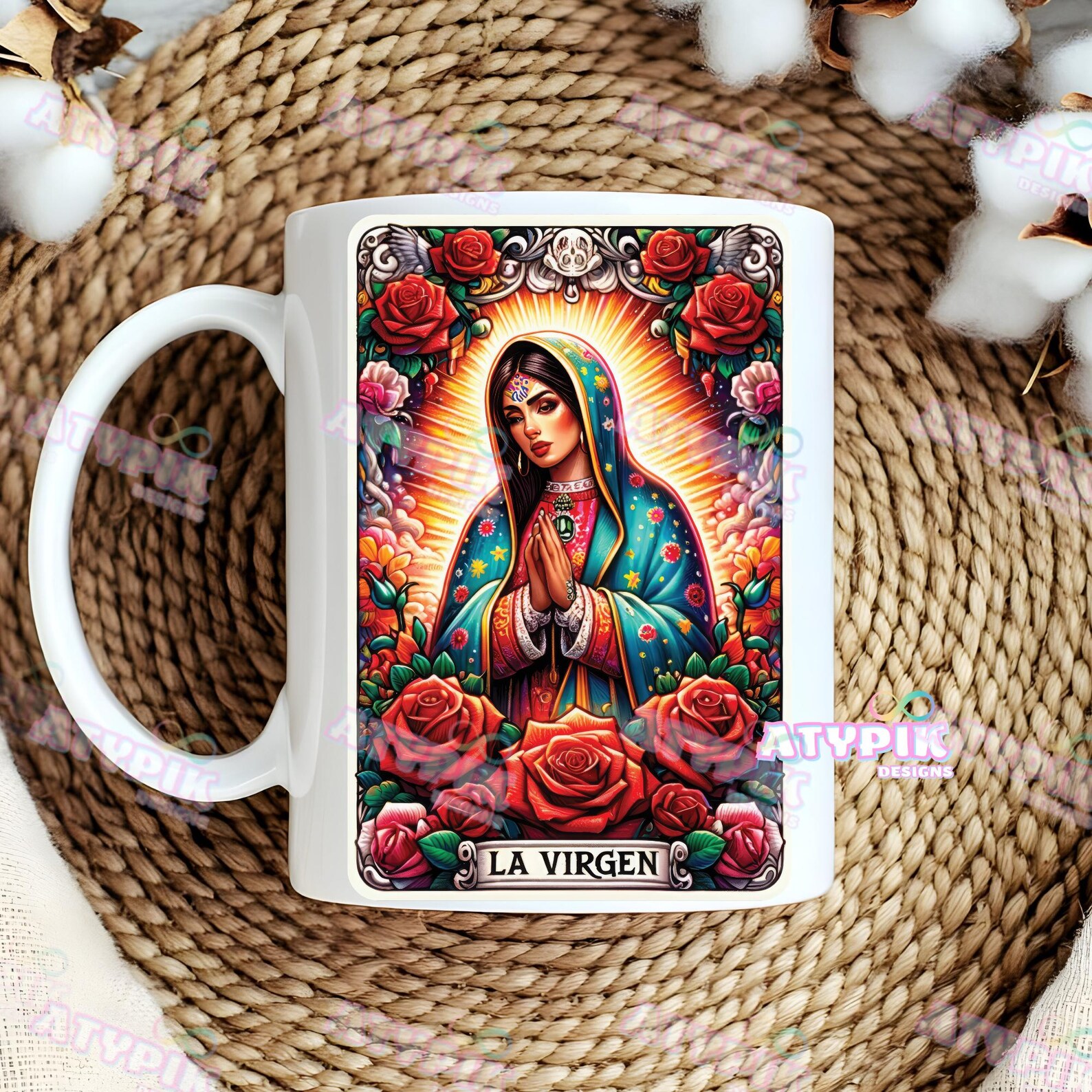 La Virgen Latina Tarot Card PNG Digital Download Files, Loteria Card ...