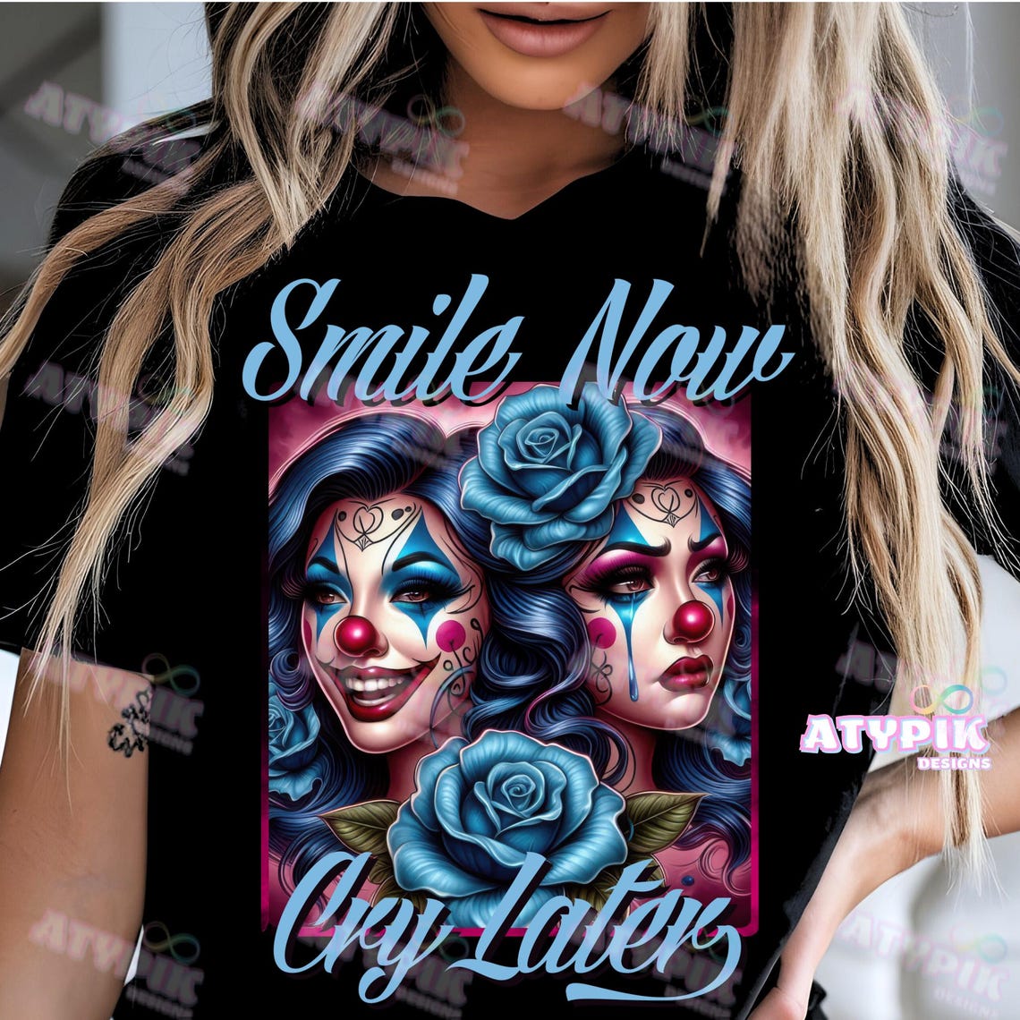 Smile Now Cry Later, PNG Chicana Latina Urban Design PNG Sublimation ...